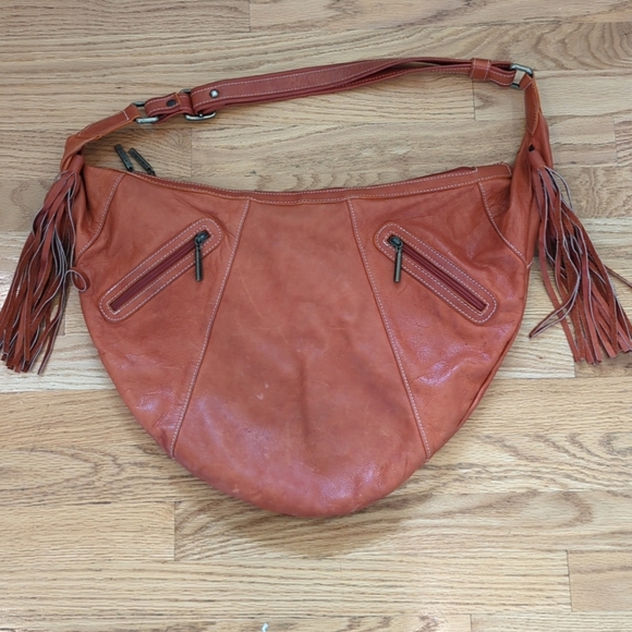 Avorio | Bags | Avorio Italian Leather Leather Purse Burnt Orange Color ...